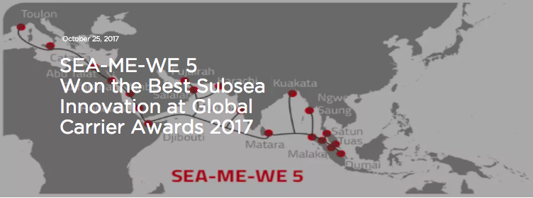 SEA-ME-WE 5 Won the best Subsea Innovation at Global Carrier Awards ...
